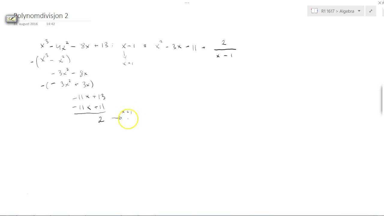 R1 - Polynomdivisjon 2 - YouTube