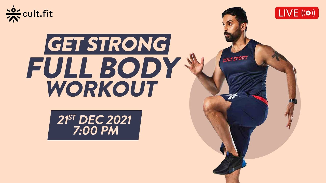 🔴 Full Body Strength Workout [LIVE] Strength Workout For Beginner ...