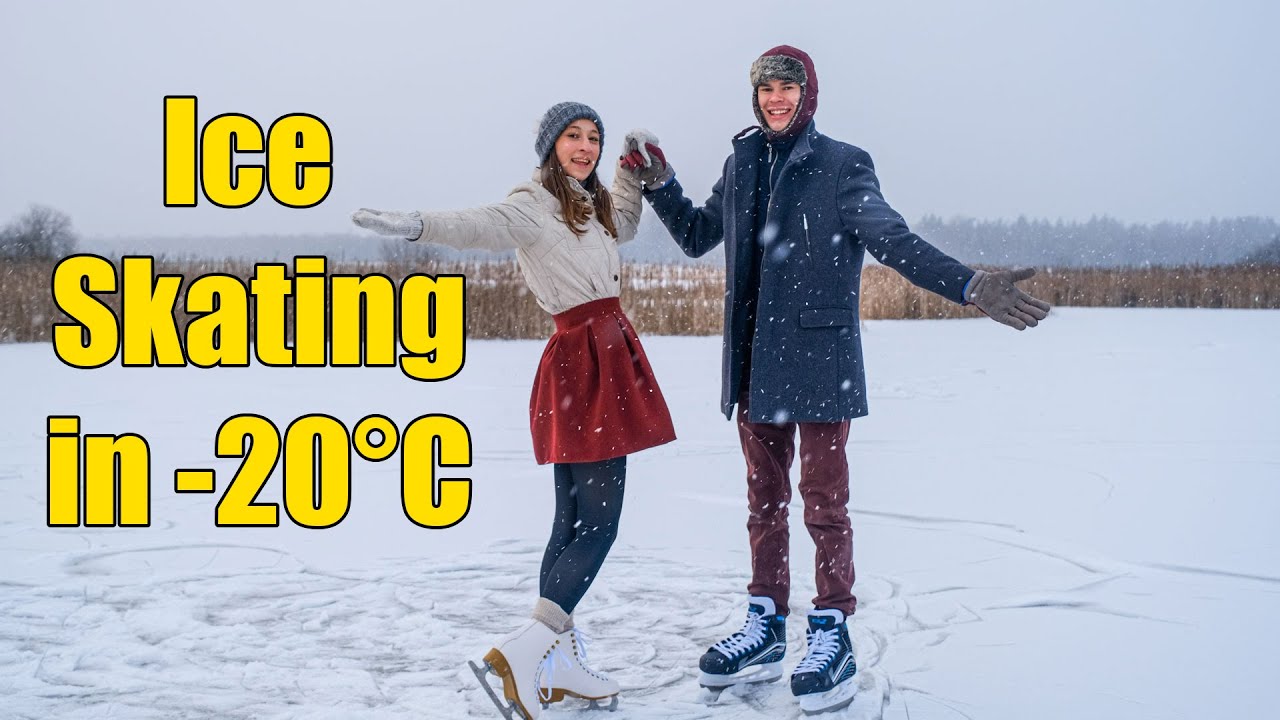 First Time Ice Skating on a Lake?! - YouTube