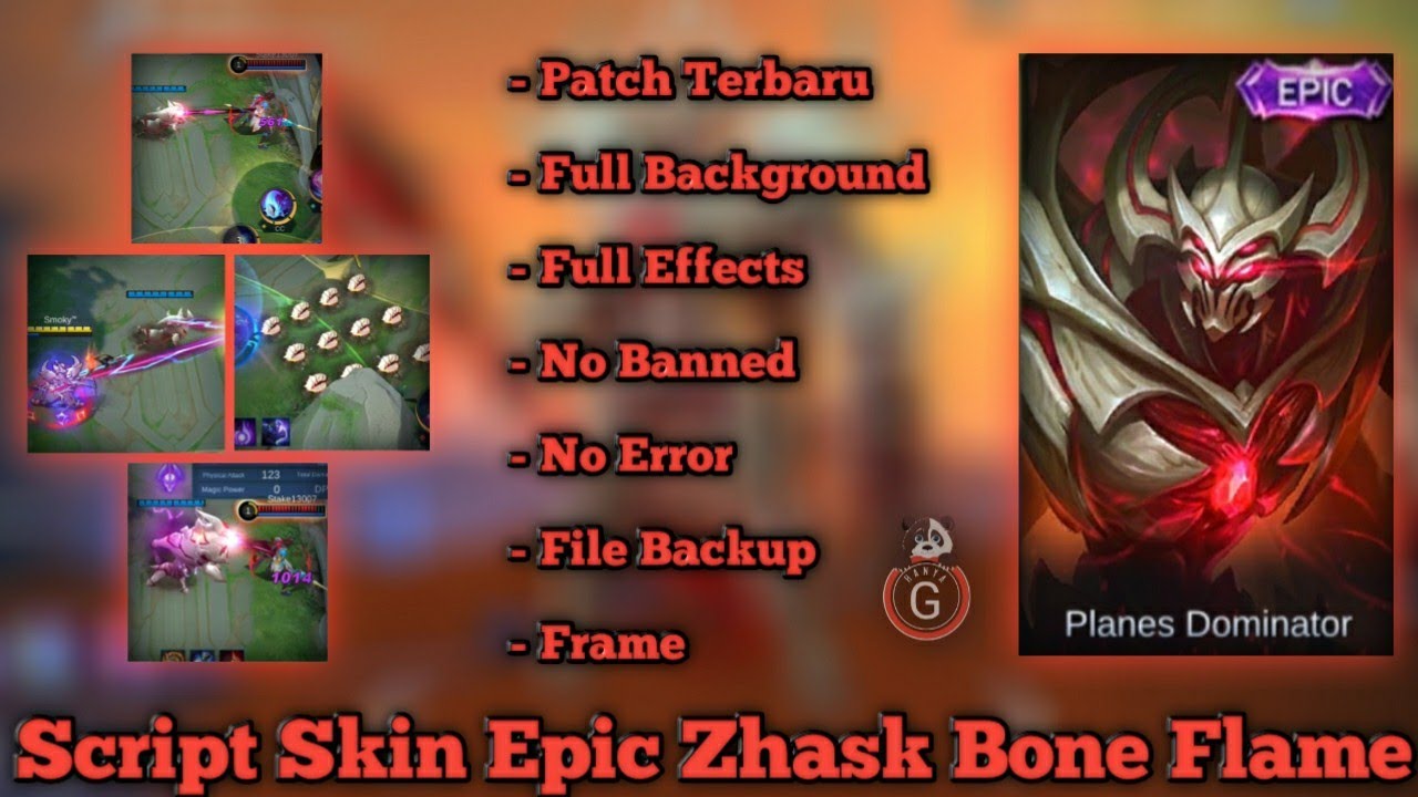 Script Skin Epic Zhask Bone Flame Full BG By Hanya G - YouTube