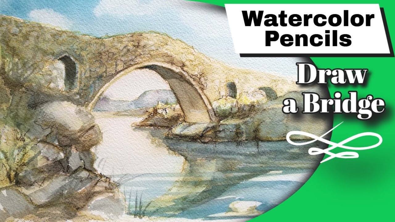 How to Watercolor a Landscape - watercolor Pencils - YouTube