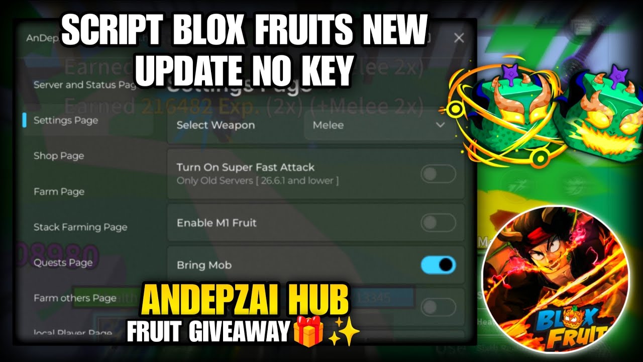 SCRIPT BLOX FRUITS NO KEY "ANDEPZAI HUB" AUTO TRIAL V4, SEA EVENTS ...