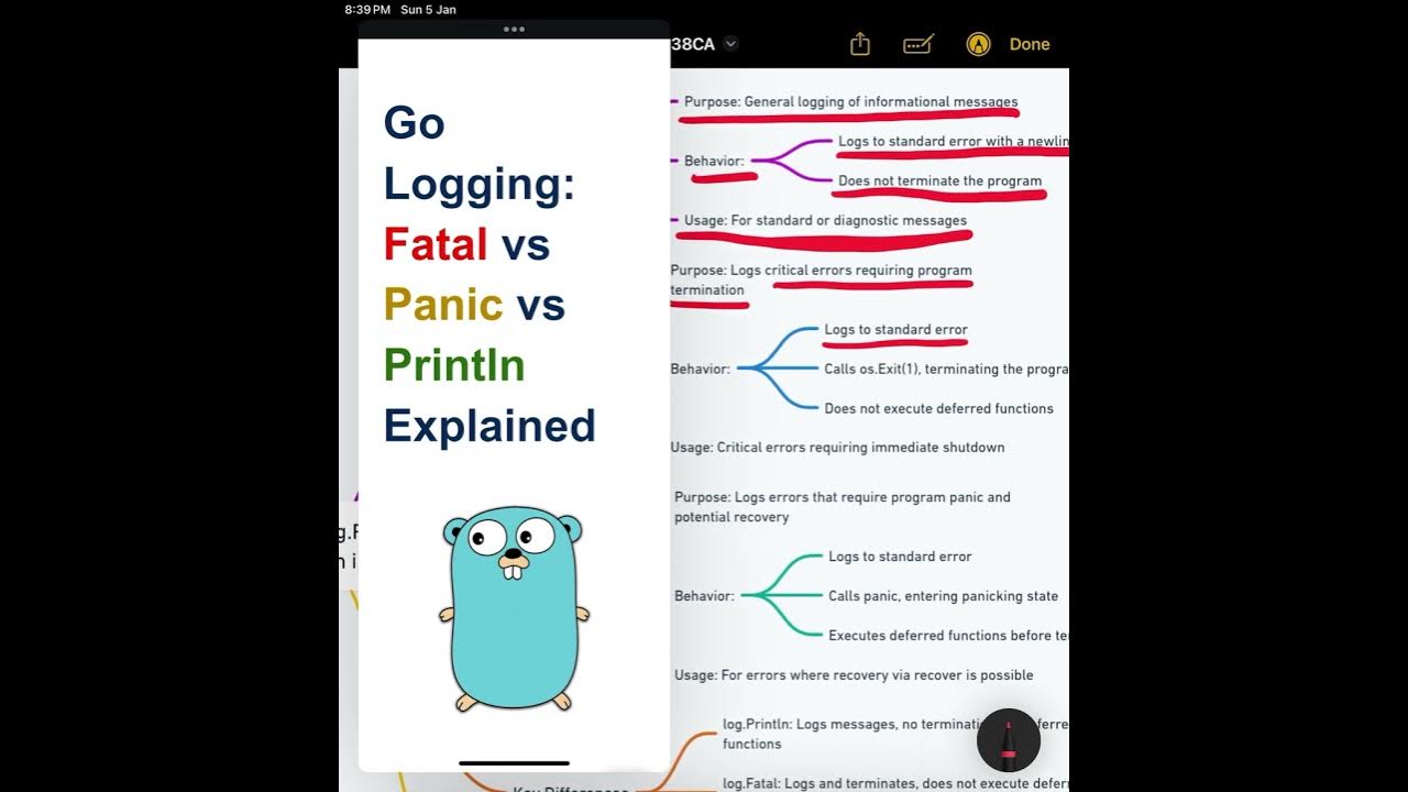 Go Logging: Fatal vs Panic vs Println Explained - YouTube