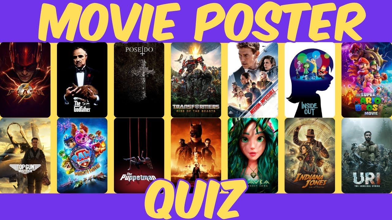 Movie Poster Quiz! 🎬 Guess the Film from the Poster Art! #1 - YouTube