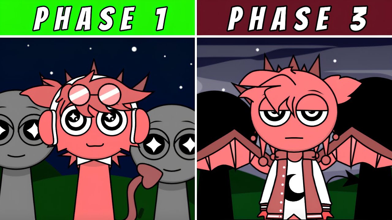 NEW MOD! Sprunki Night Time Phase 3 VS Phase 1 | Incredibox Sprunki ...