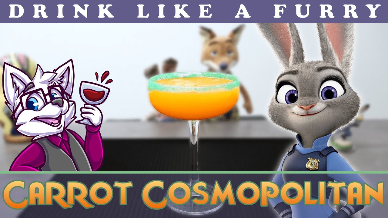 Zootopia Cocktail: Carrot Cosmopolitan | Drink Like A Furry - YouTube
