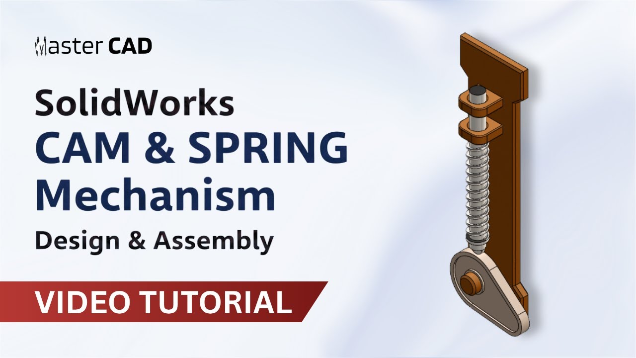 Cam and Spring Mechanism in SolidWorks | Full Design & Assembly ...