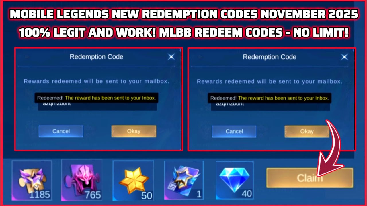 No Limit! Mobile Legends New Redeem Codes November 22, 2025 100% Legit ...