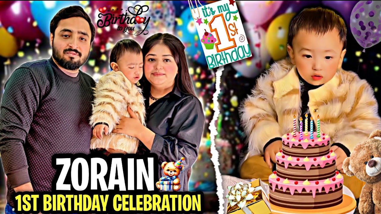Zorain First Birthday Celebration 🎉 || Gifts ki Unboxing || BBQ Night ...