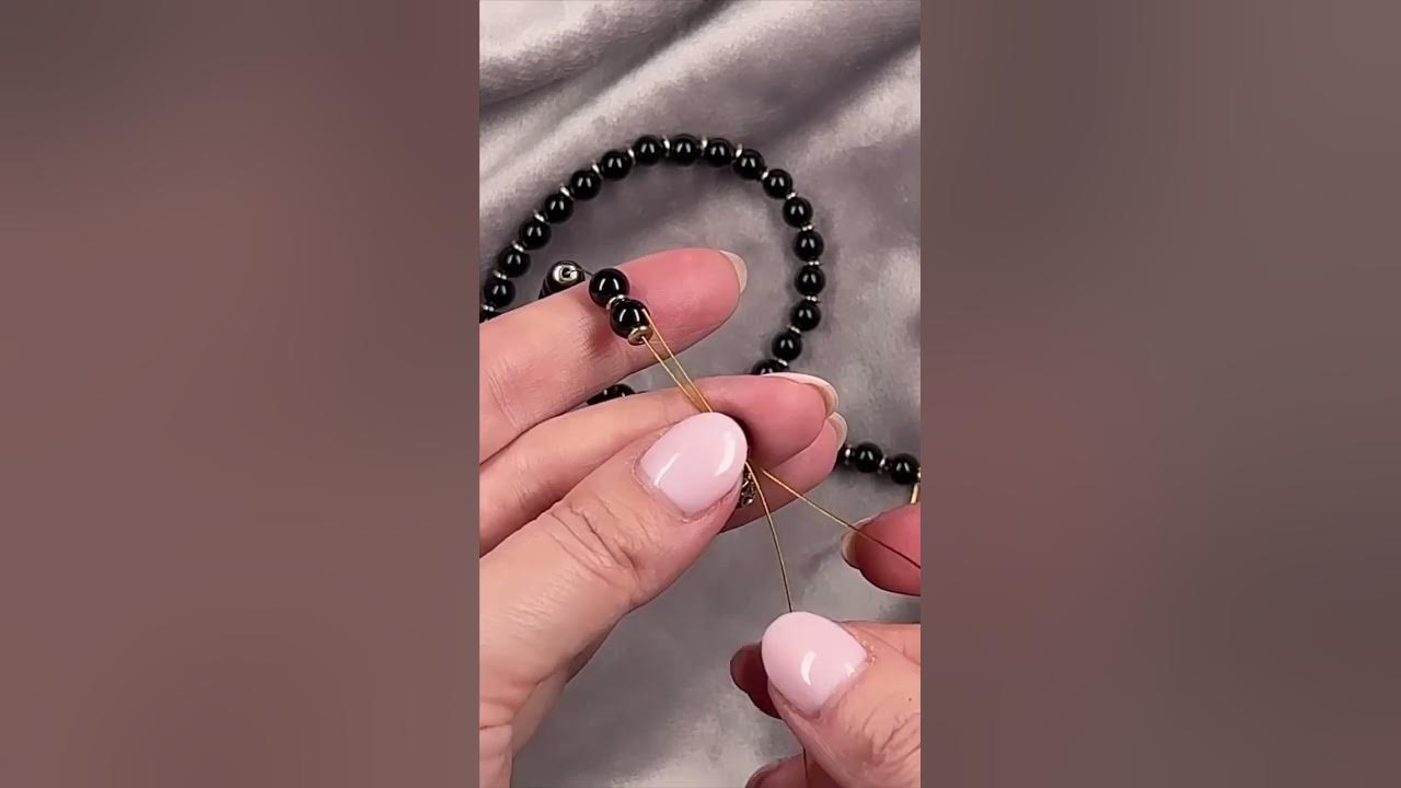 Как собрать бусы на тросик без кримпов! Два года пыталась понять, как ...