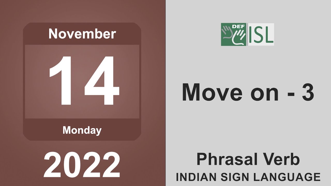 Move on - 3 (Phrasal Verb) November 14th - YouTube