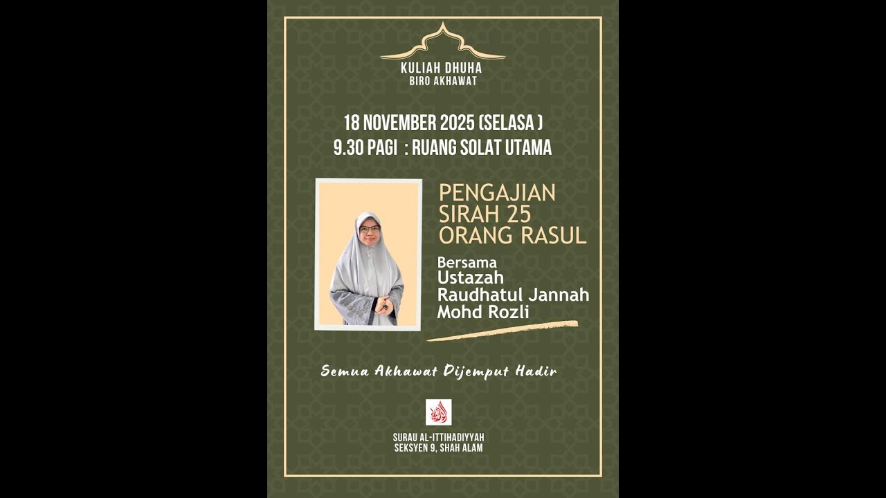 LiVe @alittihadiyyah KULIAH MAGHRIB | 17 NOVEMBER 2025 | 27 JAMADIL ...