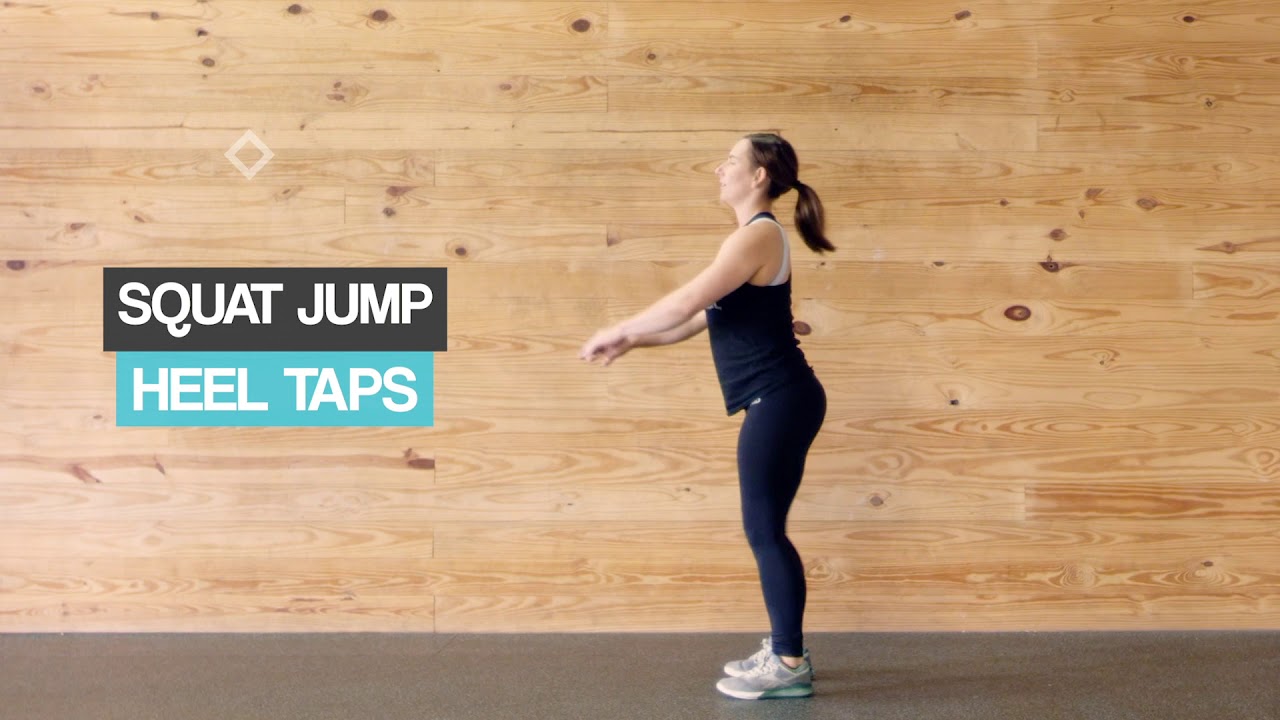 Squat Jump Heel Taps - YouTube