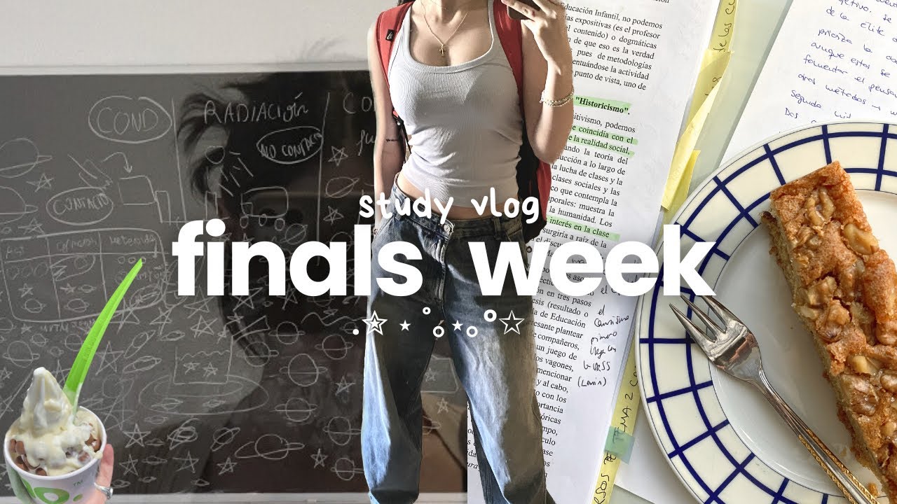 STUDY VLOG 📑🖇️ finals week, library, friends… - YouTube