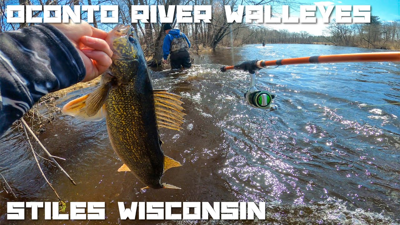 Fishing the Walleye Run on the Oconto River in Stiles Wisconsin (4-6 ...