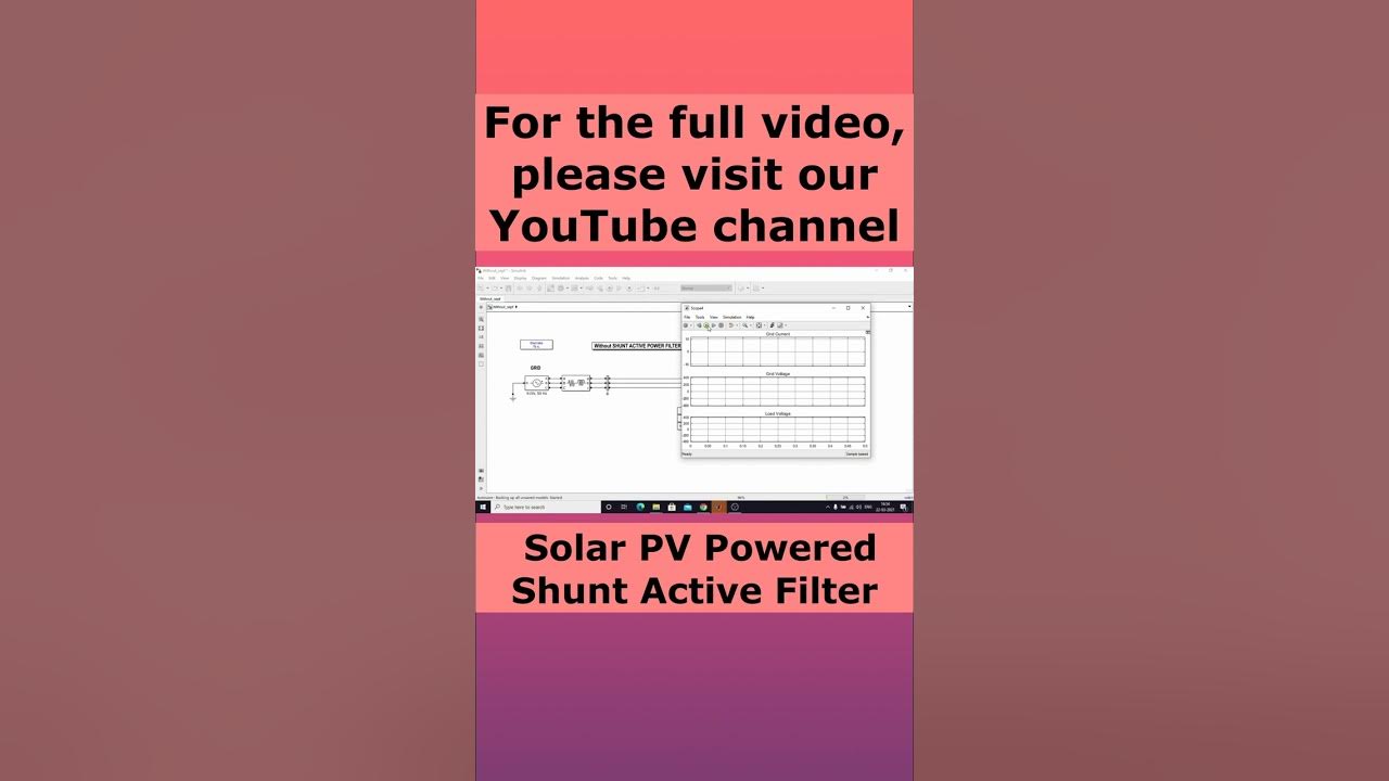 Solar PV powered Shunt active Filter in MATLAB - YouTube