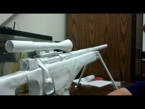 How To Make a Paper Sniper rifle (L96a1) Tutorial part 1