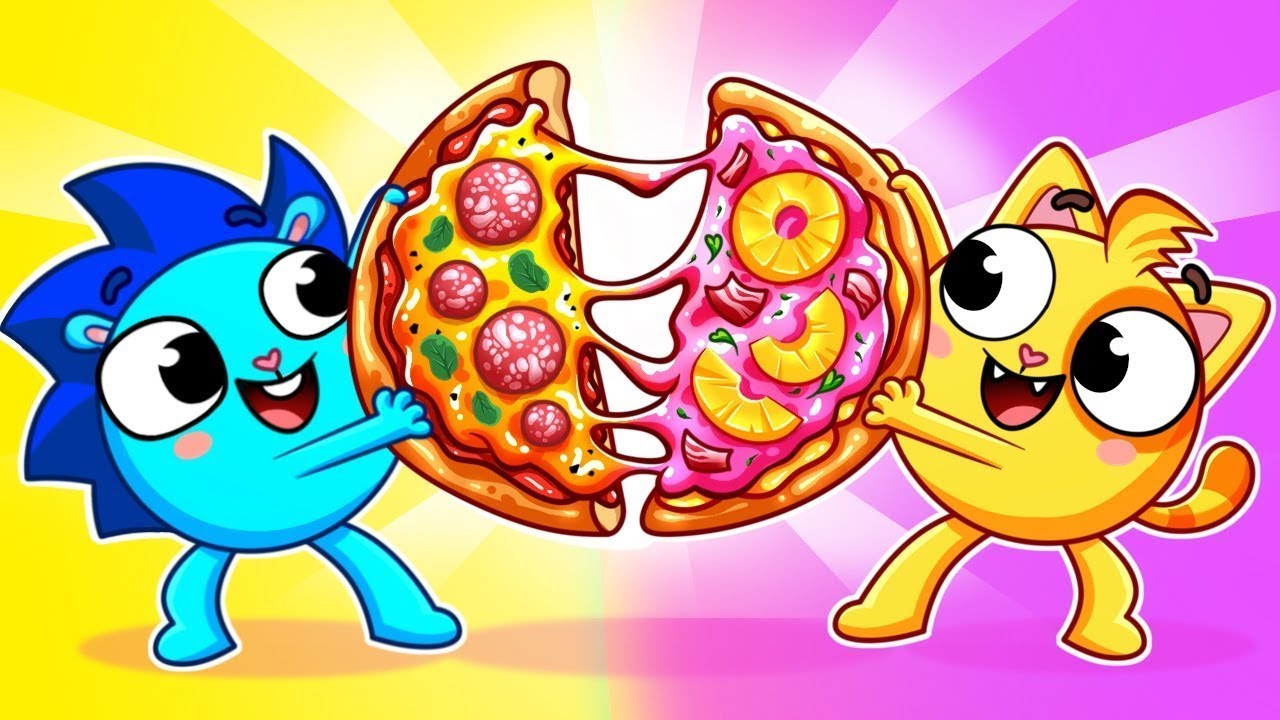 Pizza for You And Me 🍕 Let’s Share! Funny Cartoon For Kids & Nursery ...