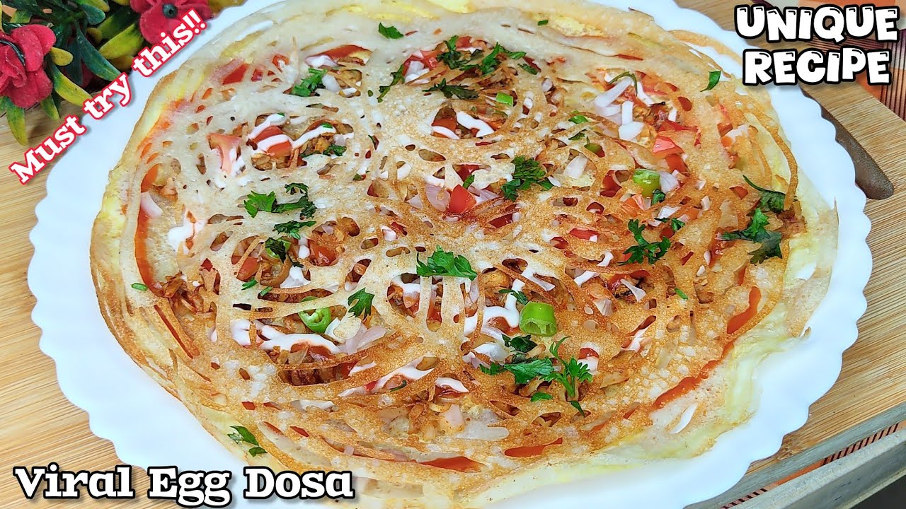 EGG DOSA|Viral Egg Dosa|Anda Dosa|Omelette Dosa|Breakfast recipes - YouTube