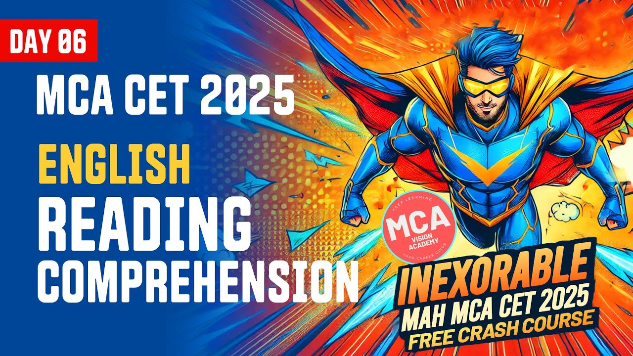 English Reading Comprehension for MAH MCA CET 2025 | DAY 6 🚀 INEXORABLE ...