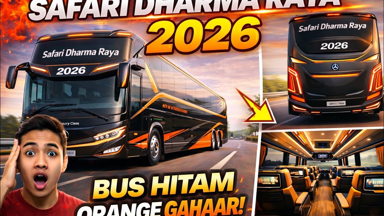 🔥 SAFARI DHARMA RAYA 2026! Bus Hitam Orange Paling Gahar di Jalan Tol 🚍 ...