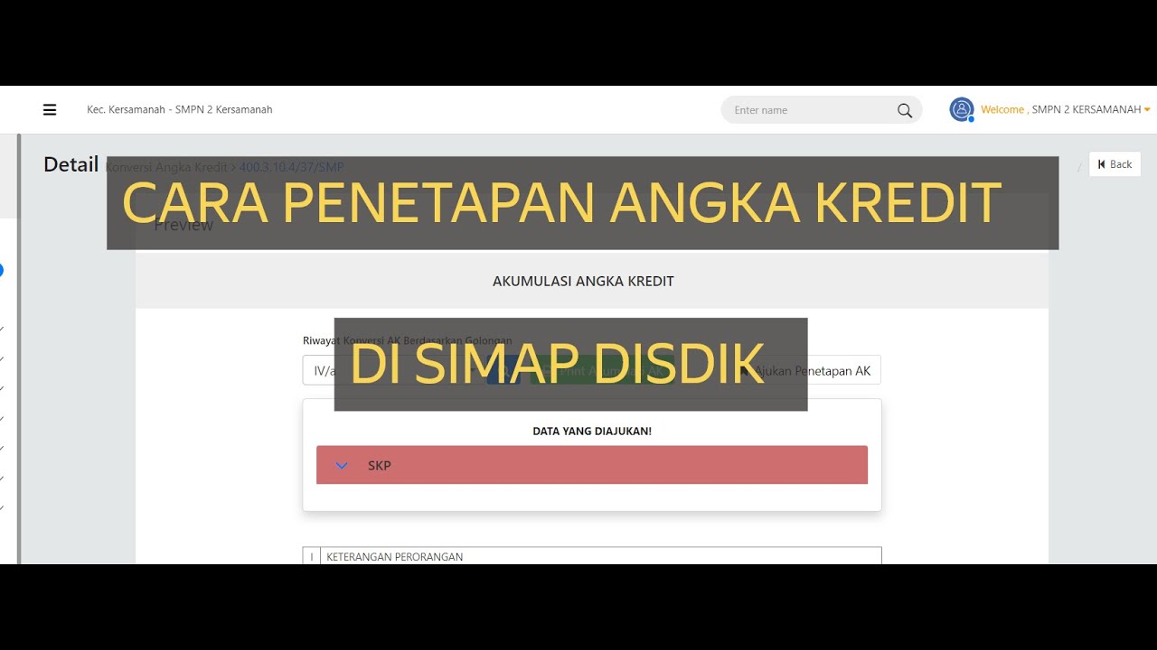 PENILAIAN AK DI SIMAP - YouTube