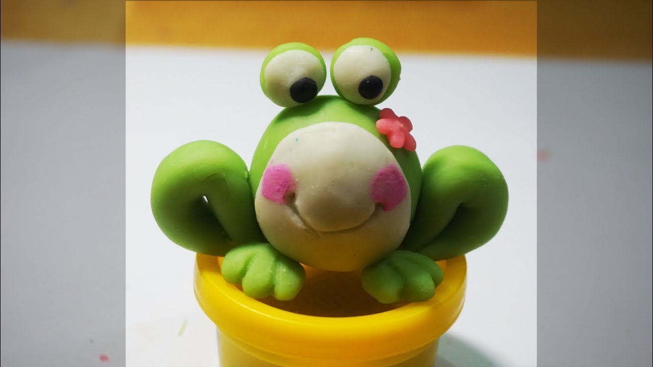 clay for kids - how to make a clay frog - YouTube