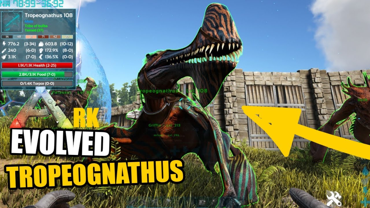 ARK: SURVIVAL EVOLVED - TROPEOGNATHUS NEW APEX DINO!! - YouTube