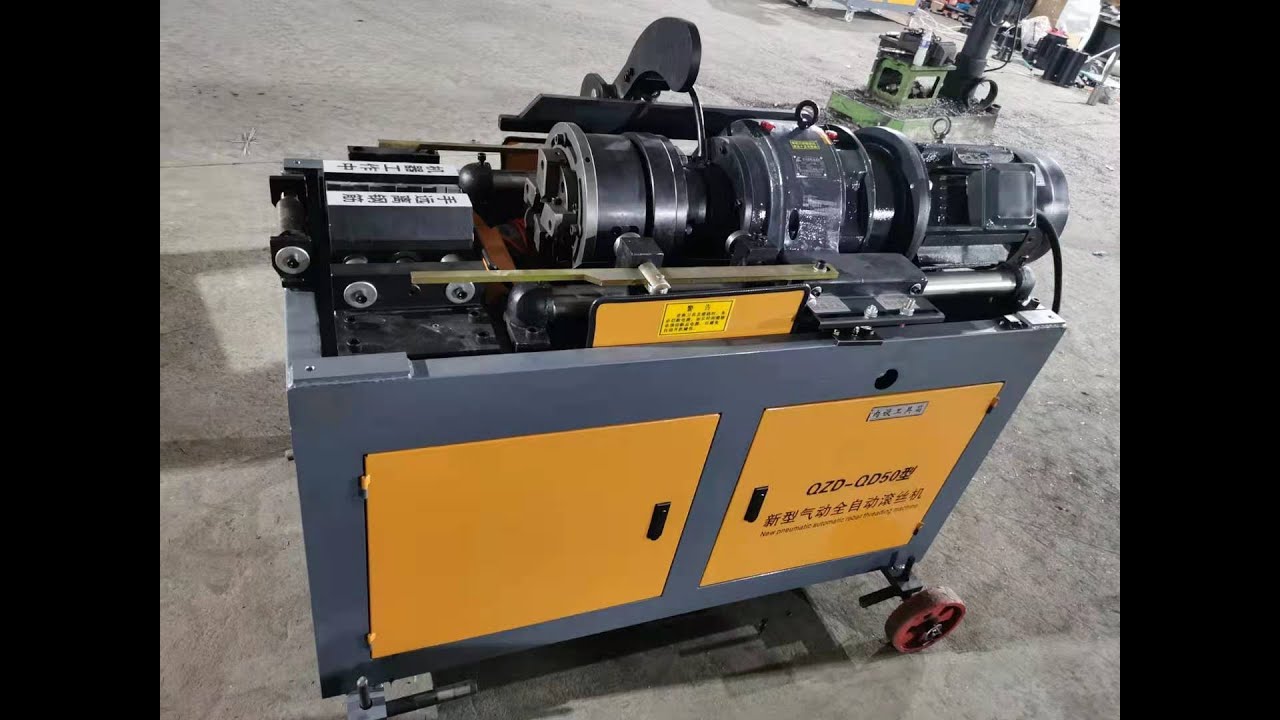 Pneumatic rebar threading machine make thread for coupler connection ...