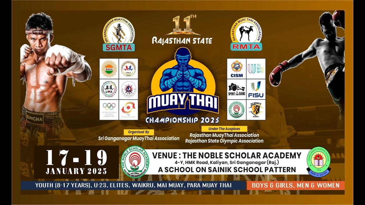 DAY 2 || 11TH RAJASTHAN STATE MUAY THAI CHAMPIONSHIP 2025 || SRI ...