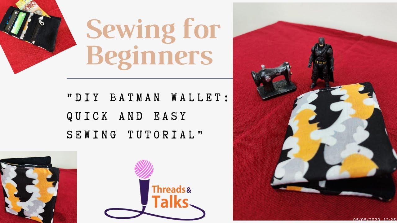 DIY Batman Wallet: Quick and Easy Sewing Tutorial - YouTube
