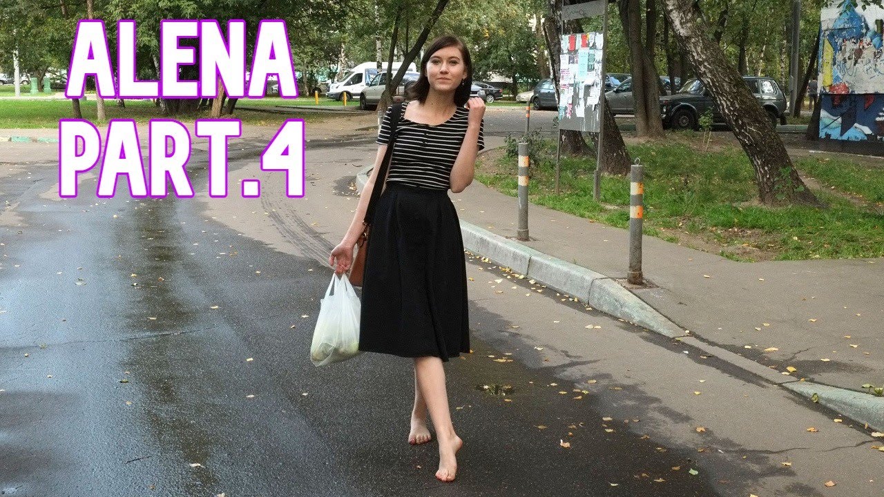 Alena - A day of a barefoot girl [pt.4] (from City-Feet.com) - YouTube