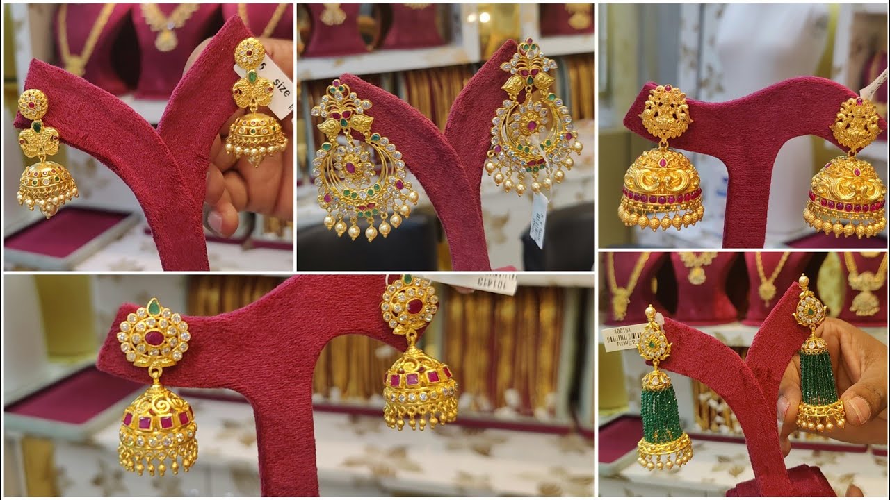 New model goldsheet buttalu and chandbali Ear rings Collection with ...