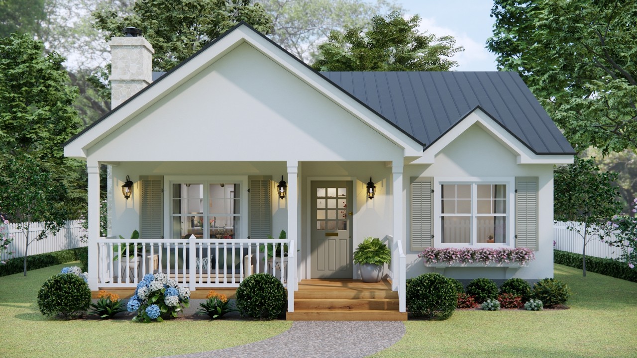 The PERFECT Layout for a Peaceful Country Home | Beautiful Small House ...
