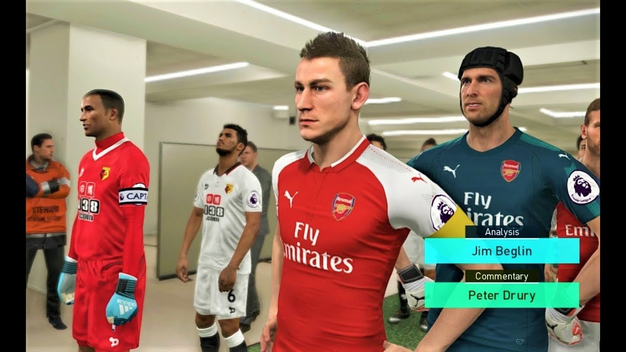 PES 2018 | Arsenal vs Watford | Gameplay PC - YouTube