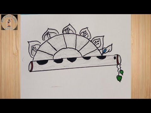 how to draw flute of Krishna/Bansuri drawing very easy -art with sami ...