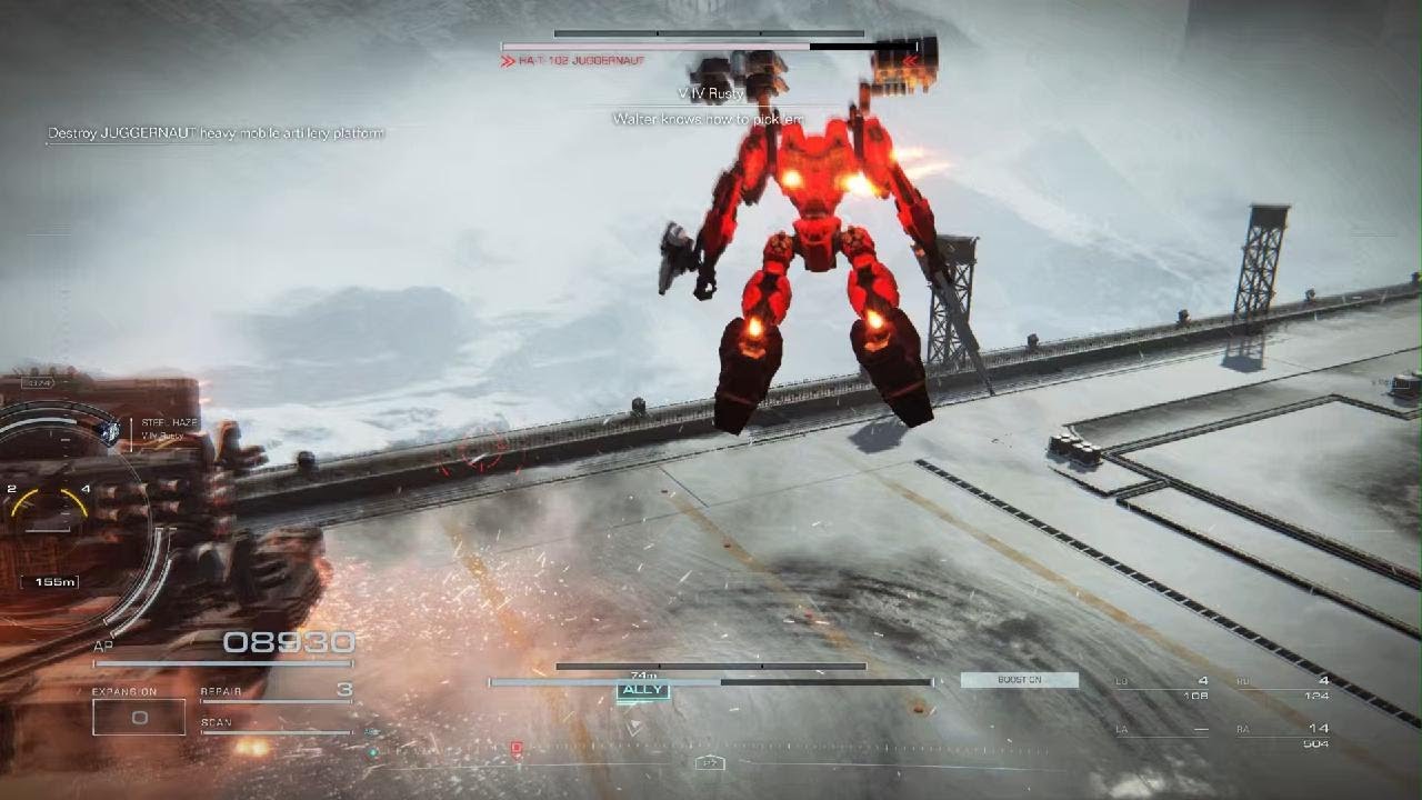 ARMORED CORE VI FIRES OF RUBICON Juggernaut Boss Fight - YouTube