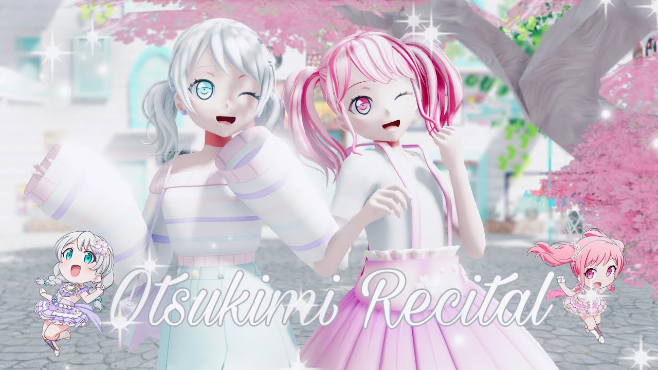 【BanG Dream! MMD】Aya and Eve Otsukimi Recital【4K】 - YouTube