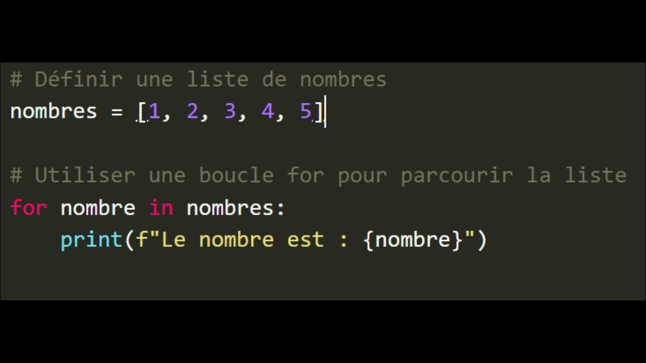 Python - Boucle For avec une liste 🐍📜 - YouTube
