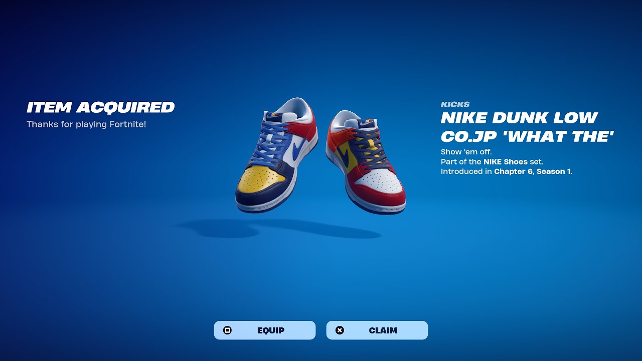 How To Get Nike Dunk Low Co.JP ‘What The’ Kicks For FREE! (Fortnite ...
