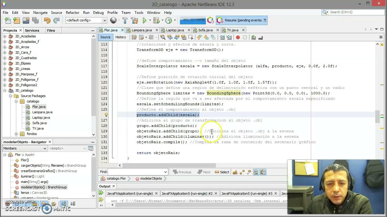 Animaciones (Transformaciones) Objetos 3D con JAVA3D - YouTube
