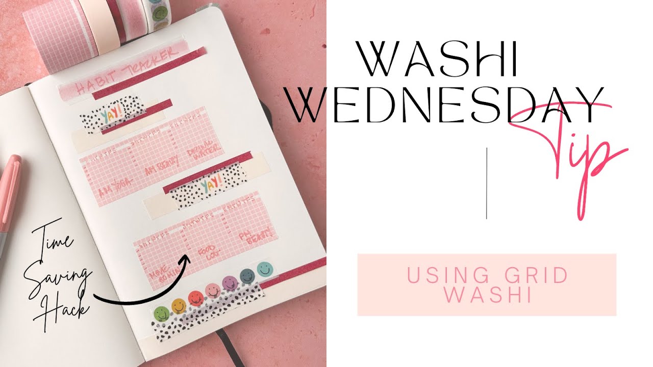 Weekly Wednesday Washi Tip: Hack Use Grid Washi Tape on Your Habit ...