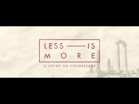 Less Is More Week 1 SERMON ONLY - YouTube