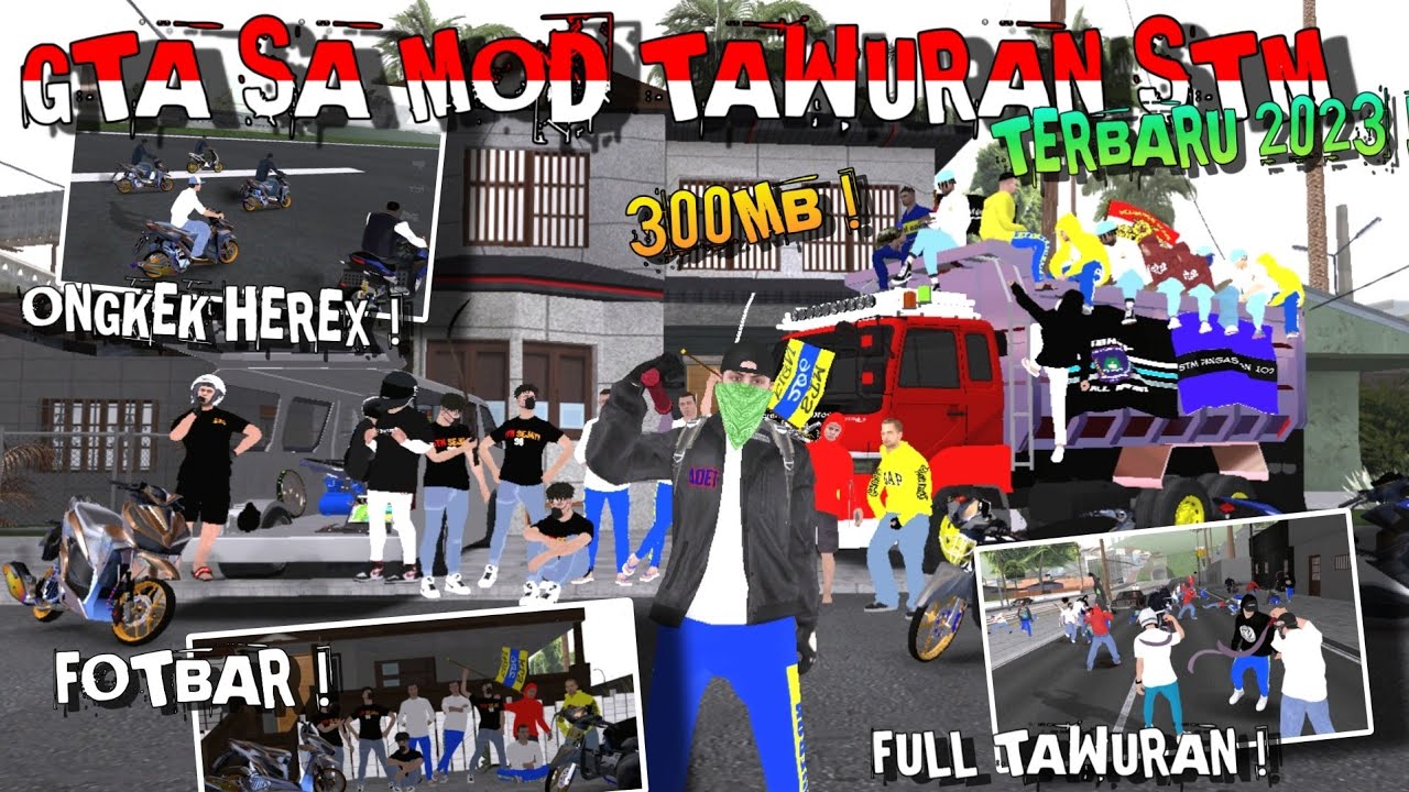 GTA SA LITE MOD TAWURAN STM TERBARU 2023 NO PASSWORD - YouTube
