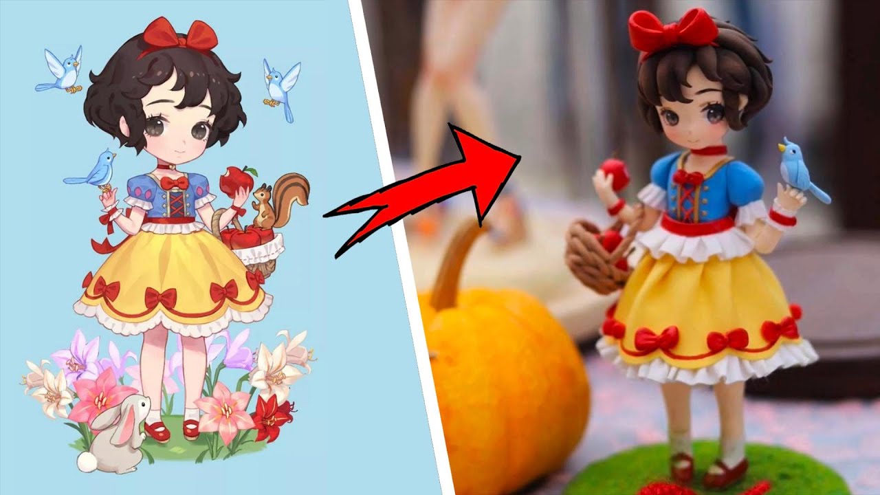 【Tutorials】Snow White Tutorial | Figures Tutorial | Clay Tutorial | DIY ...