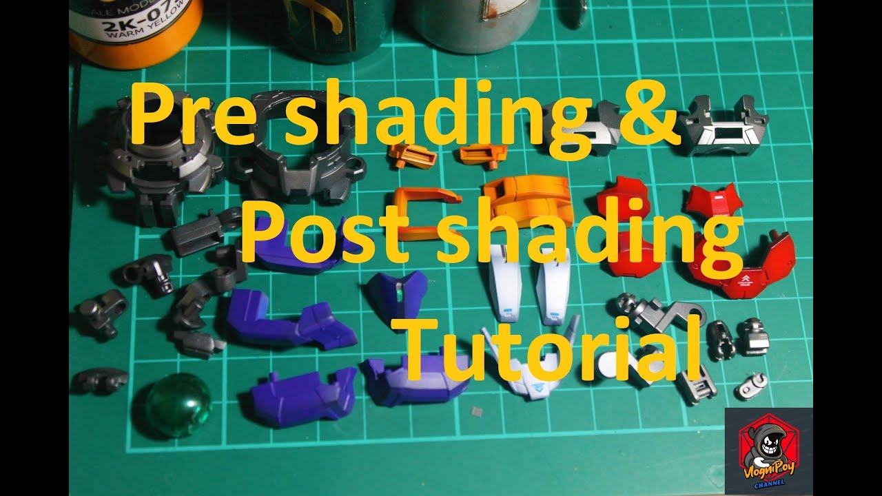 GUNPLA TUTORIAL: My Pre shading/ Post shading Technique - YouTube