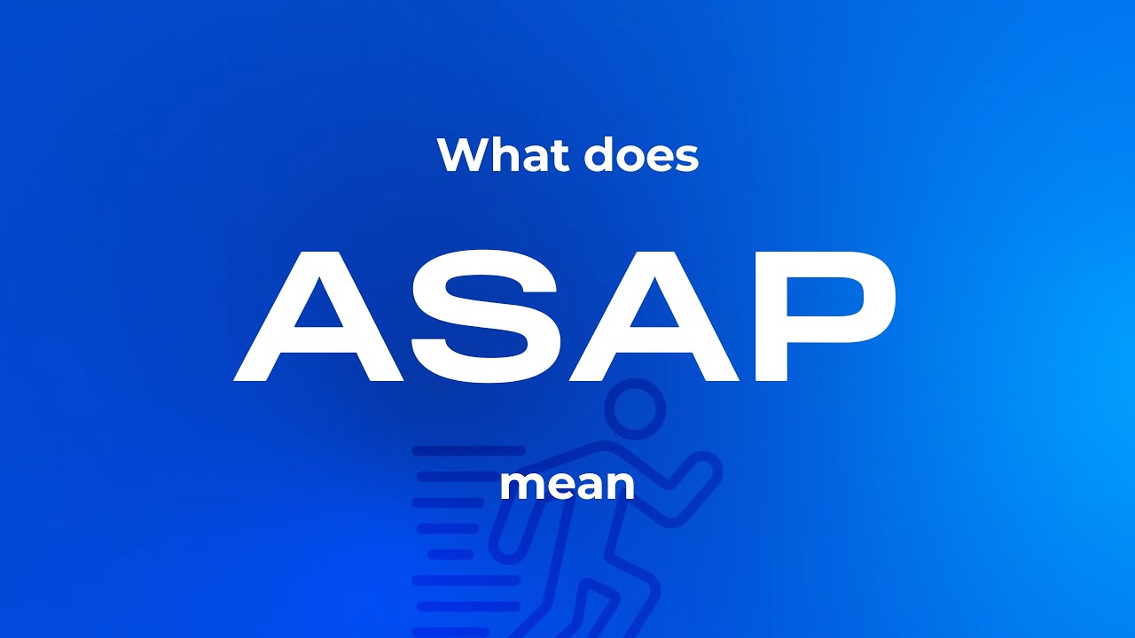 What does asap mean - YouTube