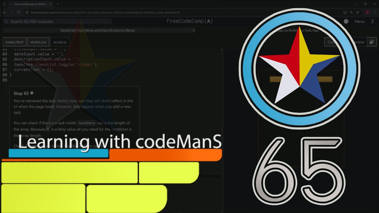Learn localStorage by Building a Todo App: Step 65 | freeCodeCamp ...