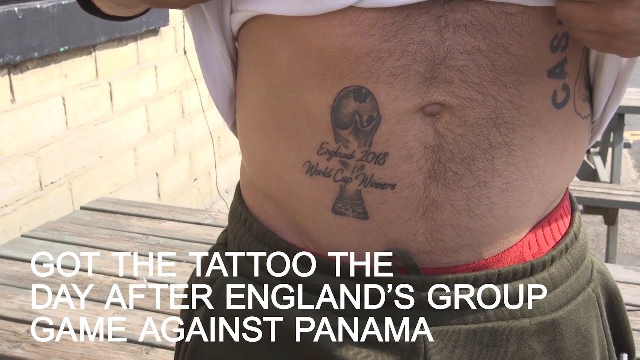 England Fan Has No Regrets Over World Cup Winners Tattoo - YouTube
