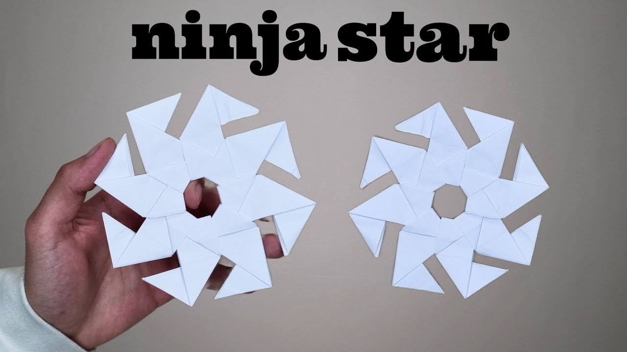 How to Make a Paper Ninja Star - Origami Ninja Star - Naruto Shuriken ...